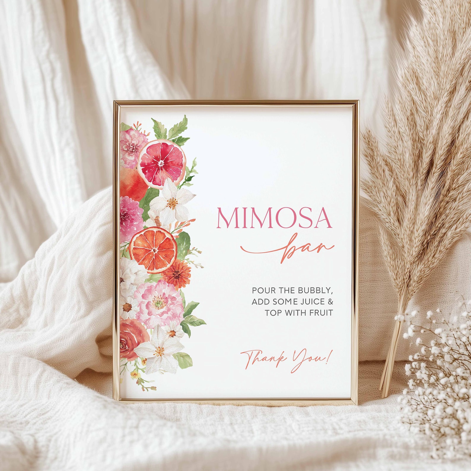 Mimosa Bar Template Citrus Sign Mimosa Sign Juice Labels Mimosa Juice ...