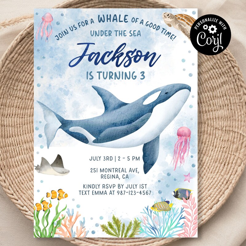 Whale Birthday - Etsy