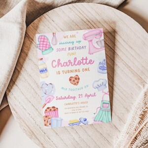Editable Baking Birthday Invitation Template Sweet Birthday Party ...