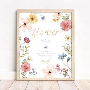Flower Bar Sign Bouquet Bar Sign Make a Bouquet Sign Flower Arrange ...