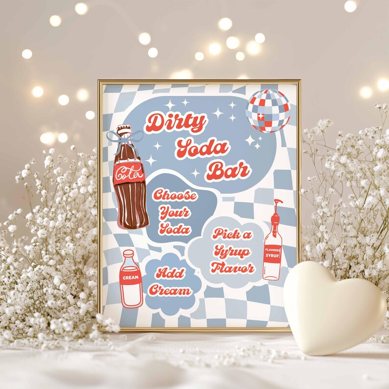 Dirty Soda Bar Sign, She's Ready to Pop Baby Shower Party Sign Soda Bar ...