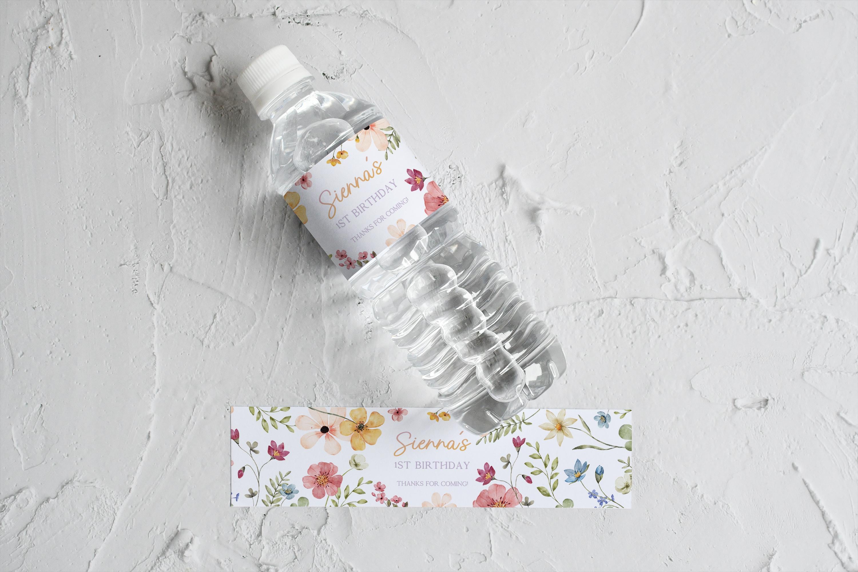 Wildflower Water Bottle Labels Template Wild Flower Waterbottle ...