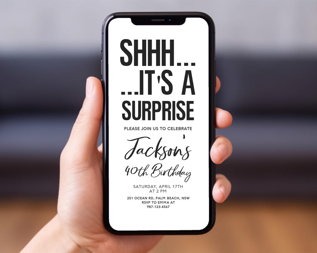 Editable Surprise Birthday Invitation Template Surprise Invitation ...
