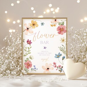 Flower Bar Sign Bouquet Bar Sign Make a Bouquet Sign Flower Arrange ...