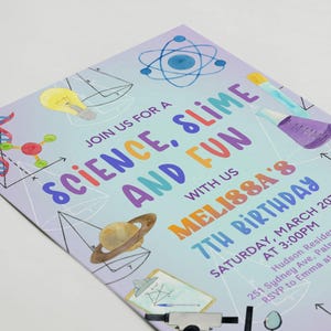 EDITABLE Mad Science Birthday Invitation Boy Girl Science Party ...
