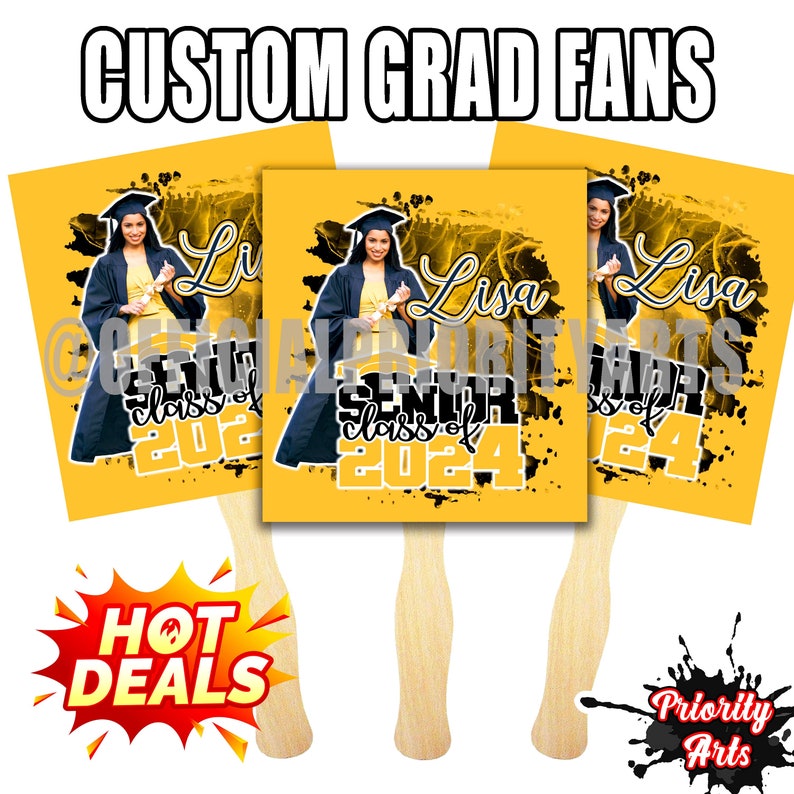 GRADUATION FANS 2024 Grad Favors, Graduation, Senior Graduation ...