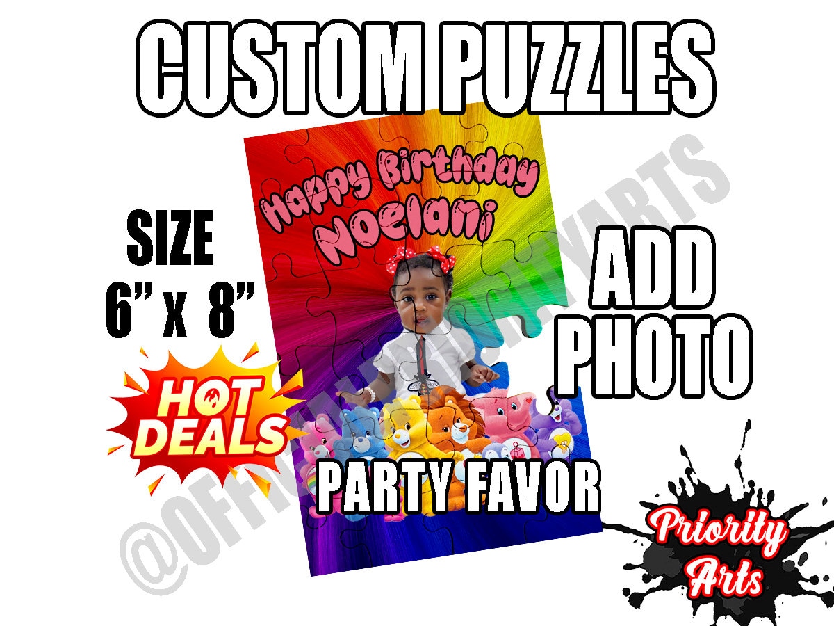 Custom Puzzles, Care Bears Party Favors Personalized Puzzle, Custom ...