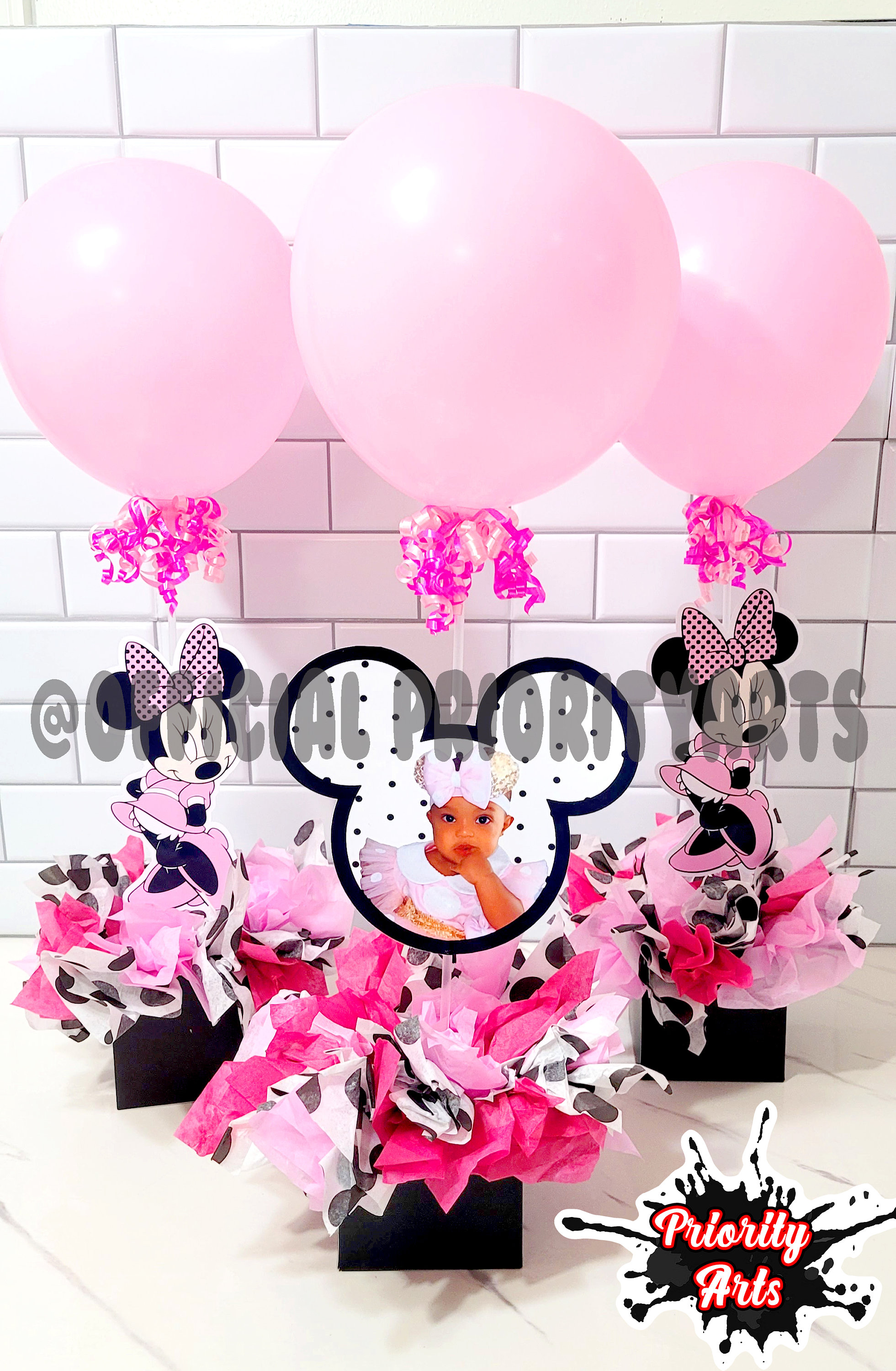 Minnie Mouse Handmade Table Centerpieces, Minnie Mouse Party Supplies ...