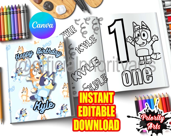 Party Favors, Bluey Themed Party Favors, Bluey Birthday, Bluey Gable ...