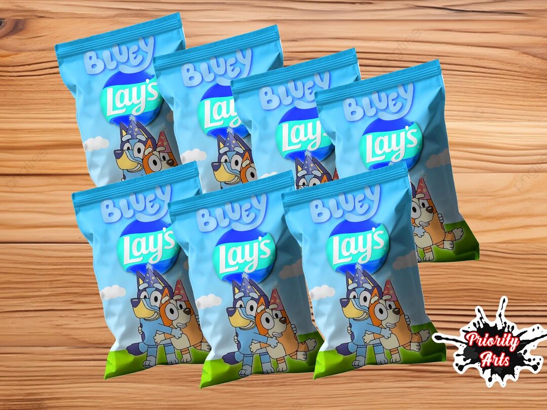Bluey Chip Bags Bluey Birthday Chips, Bluey Party Favor Bags Birthday ...