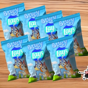 Bluey Chip Bags Bluey Birthday Chips, Bluey Party Favor Bags Birthday ...