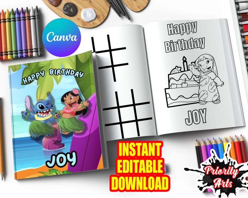 Lilo and Stitch Editable Coloring Book, Lilo and Stitch Editable Files ...