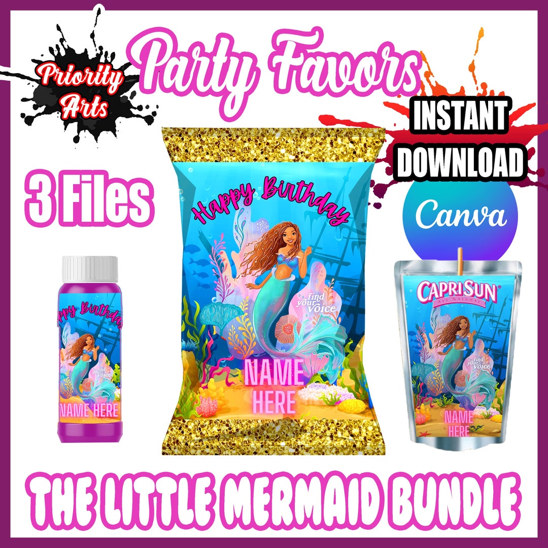Black Little Mermaid Editable Files, the Little Mermaid Templates ...