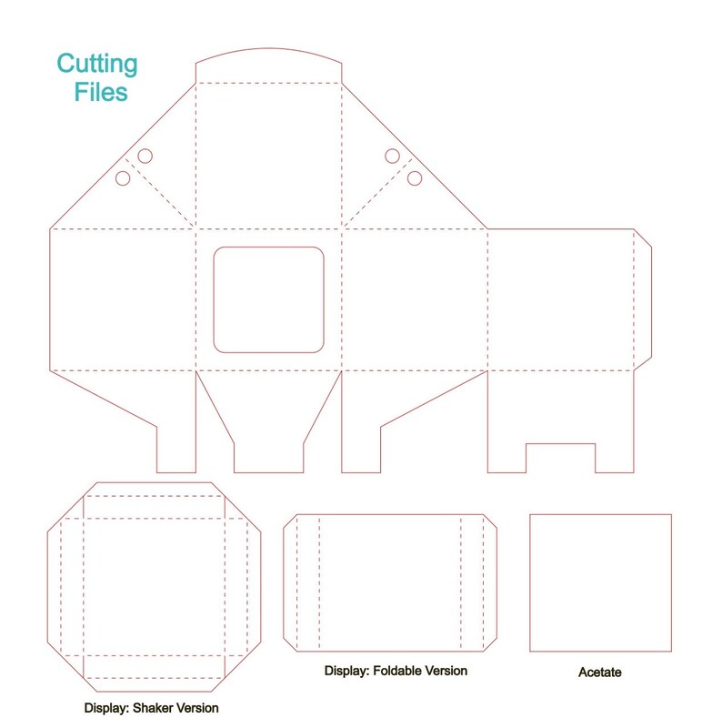 Shaker Box Molde Cajita Shaker Template Shaker Box - Etsy