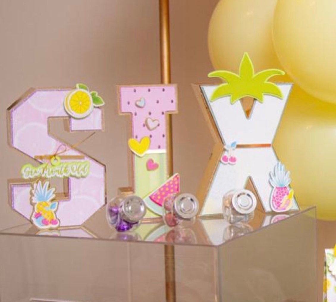 3D Letters SIX Letras 3d - Etsy