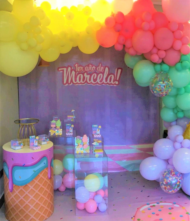 Ice Cream Party Decoration - Decoracion Fiesta De Helado - Etsy