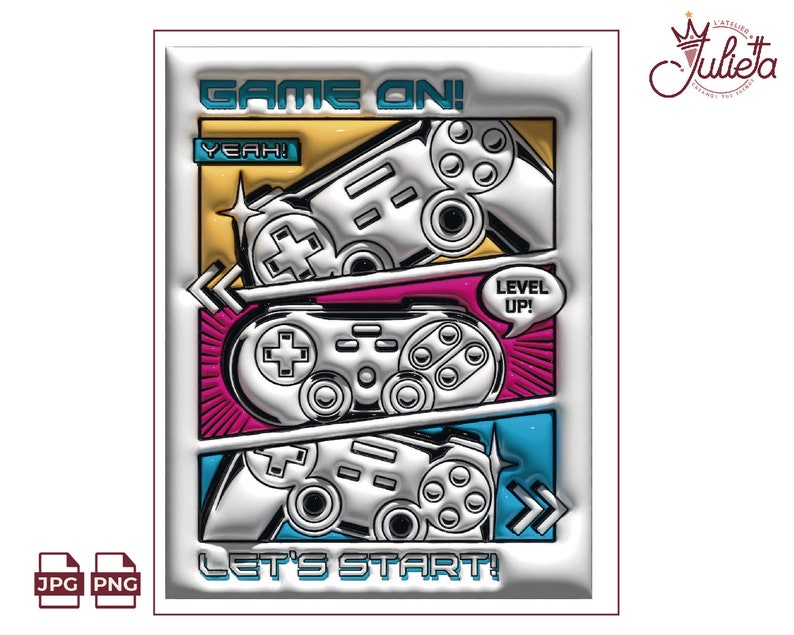 Digital Design GAMER 3D PUFF Archivo Digital Con Diseño De Gamer En 3D ...