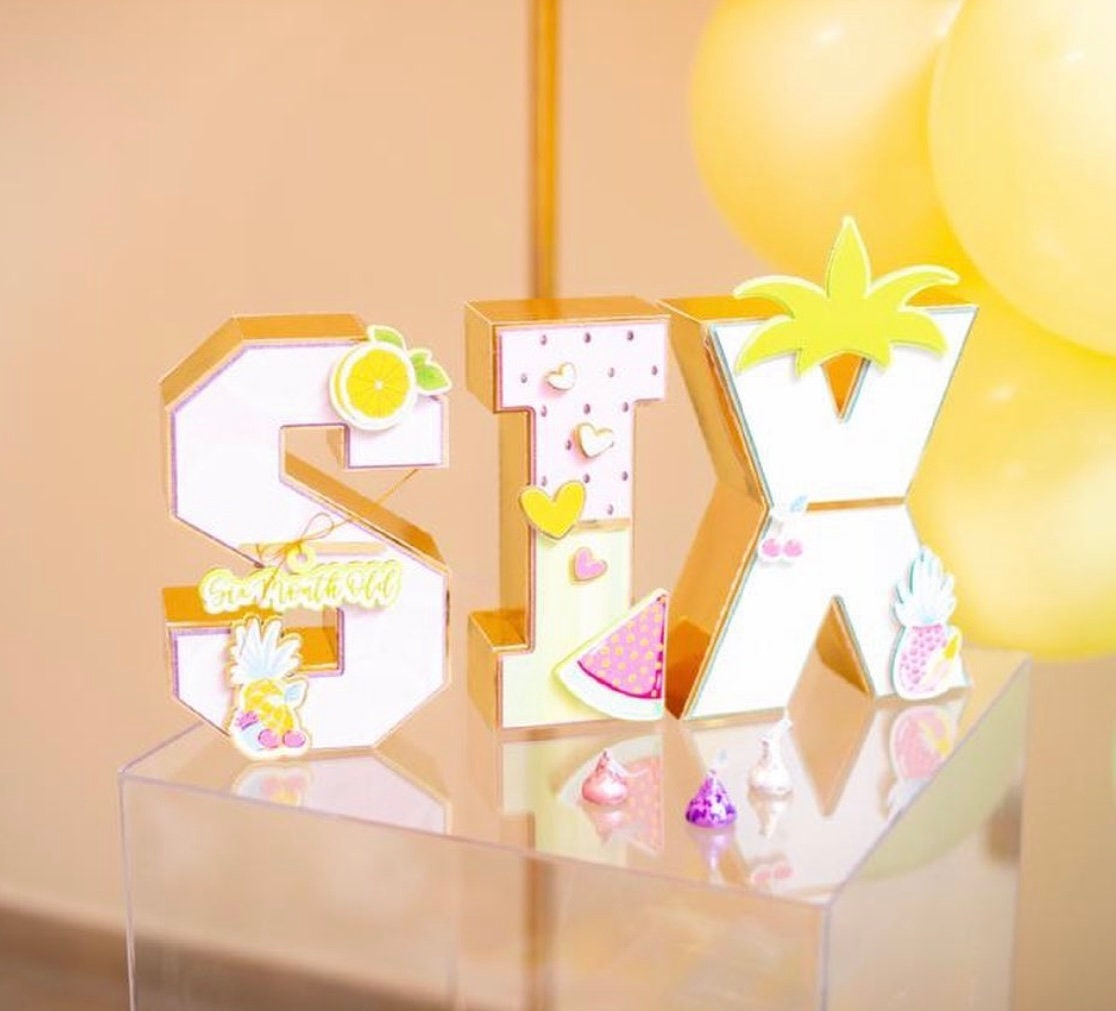 3D Letters SIX Letras 3d - Etsy