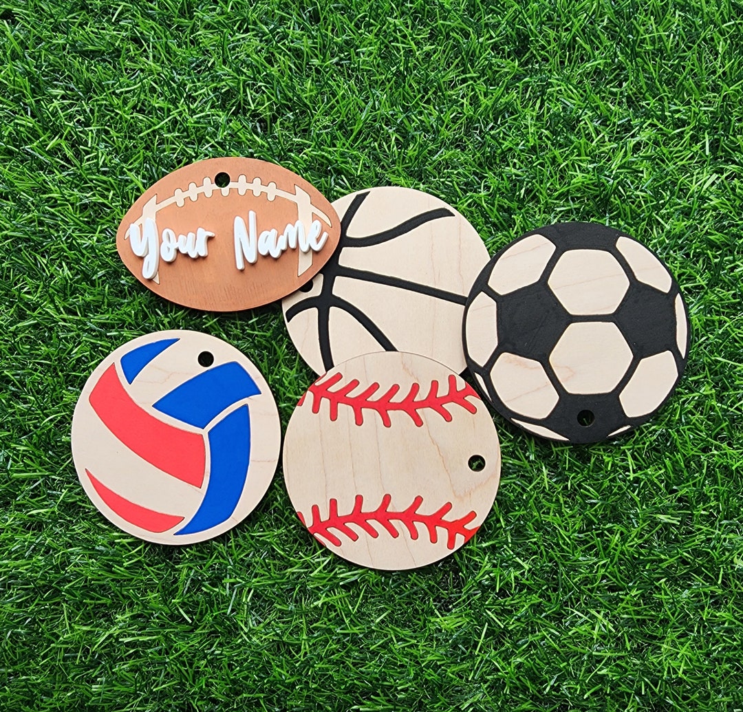 Sports Bag Tags SVG, Bag Tag, Sports Tag, Bag Hanger, Football, Soccer ...