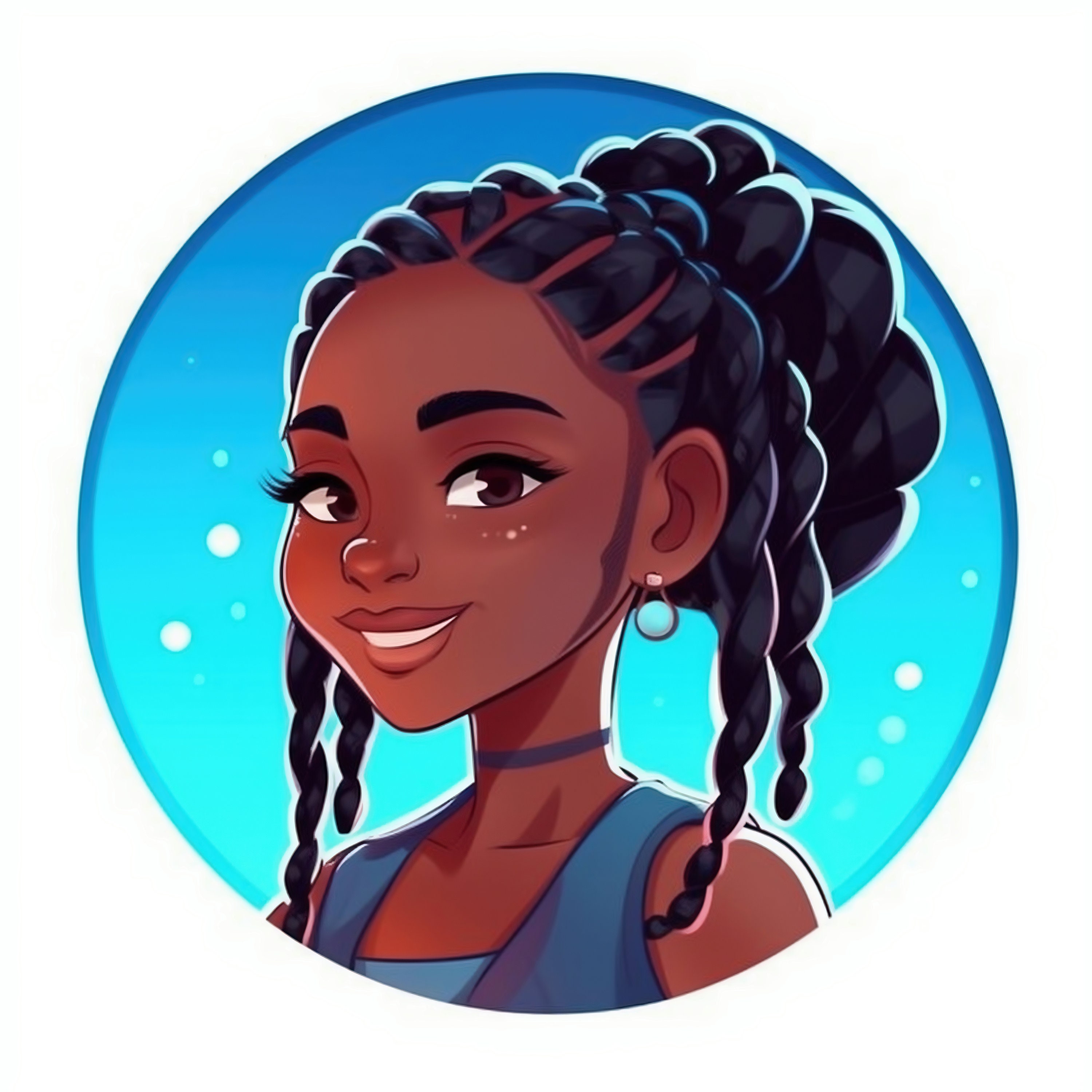 Logo de profil d'avatar de dessin animé Femme avec des - Etsy France Logo de profil d'avatar de dessin animé Femme avec des - Etsy France