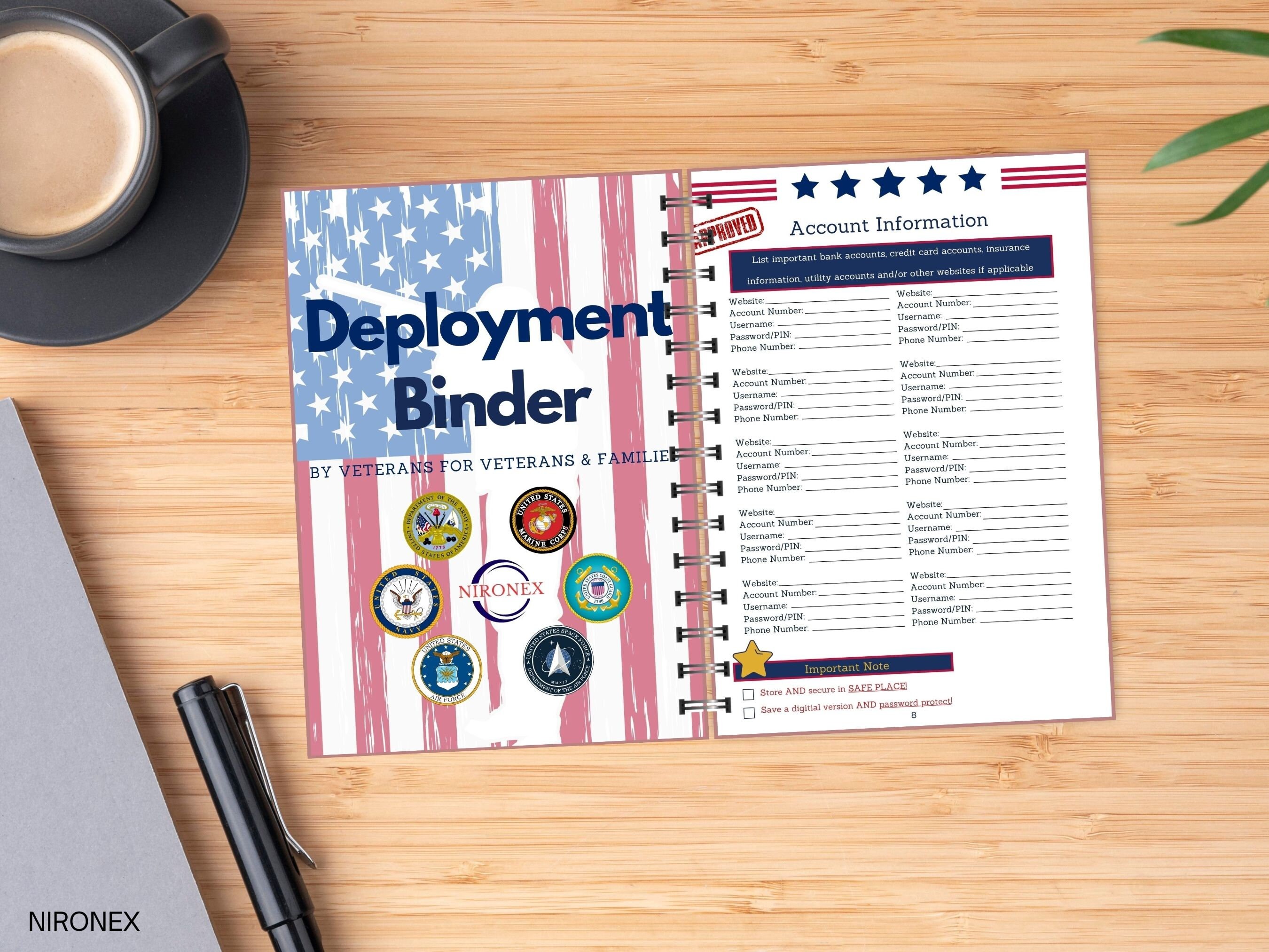 Military Deployment Planner Binder Stay Organized and Prepared ...