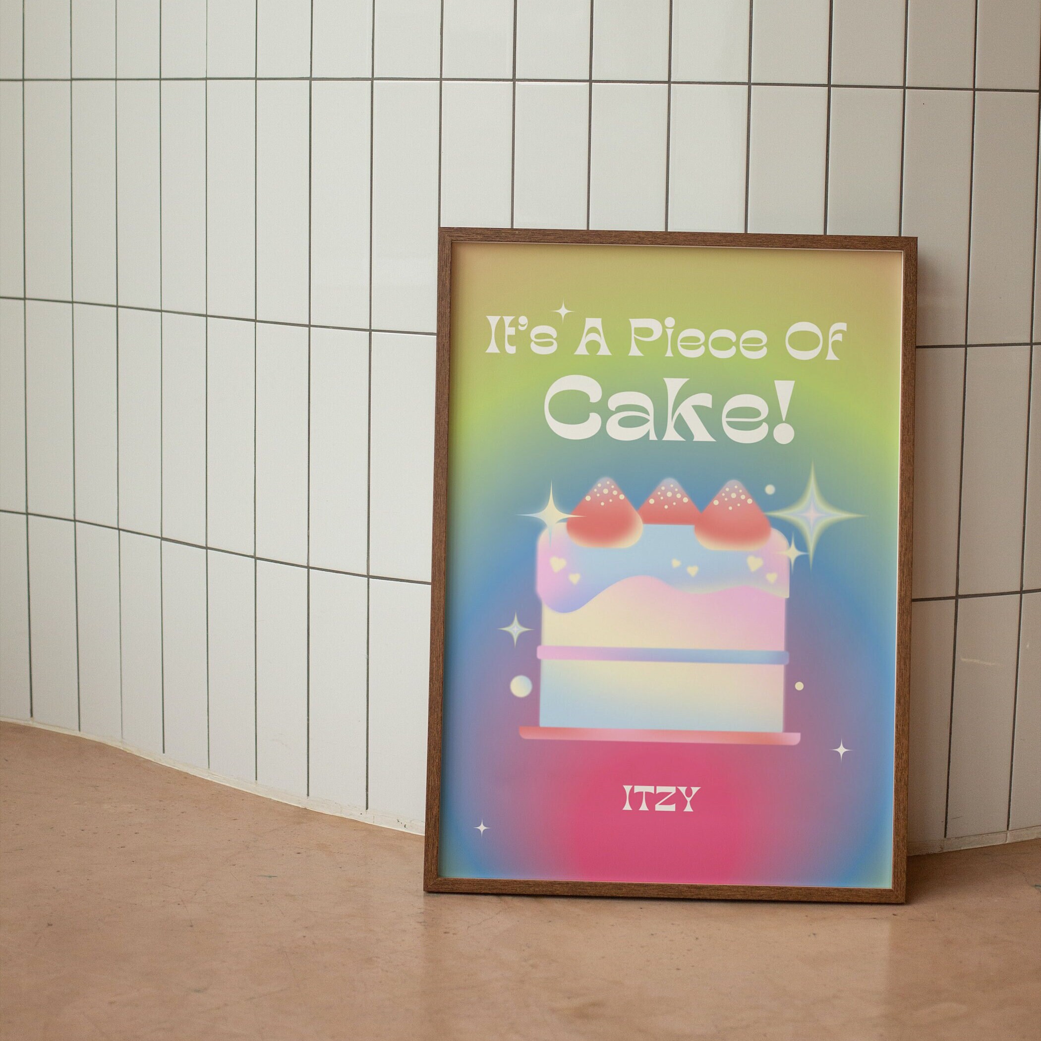 Printable ITZY Cake Poster. Aesthetic Kpop Decor. Kpop Merch Pastel ...