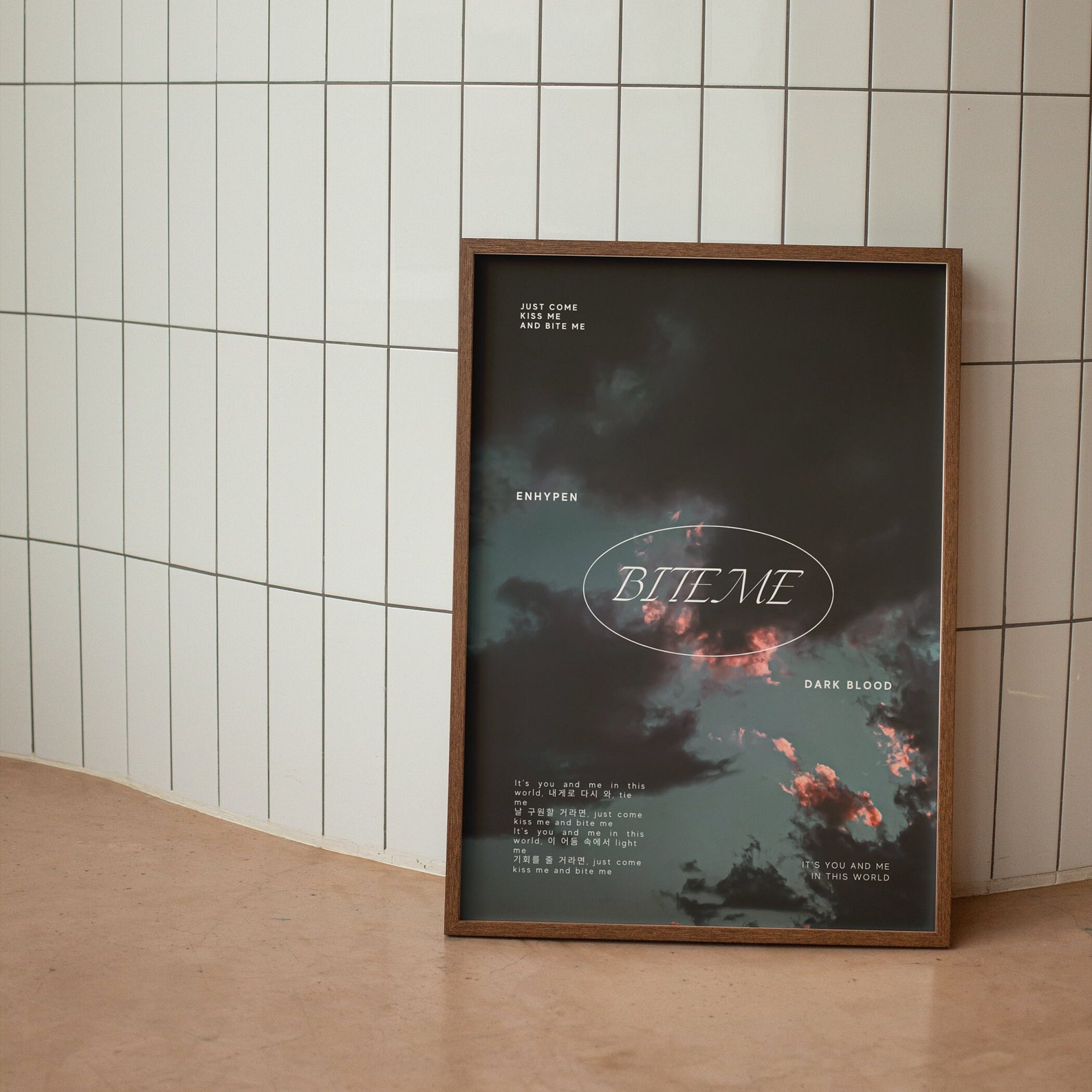 Printable Enhypen Bite Me Poster. Enhypen Album Dark Blood Poster ...