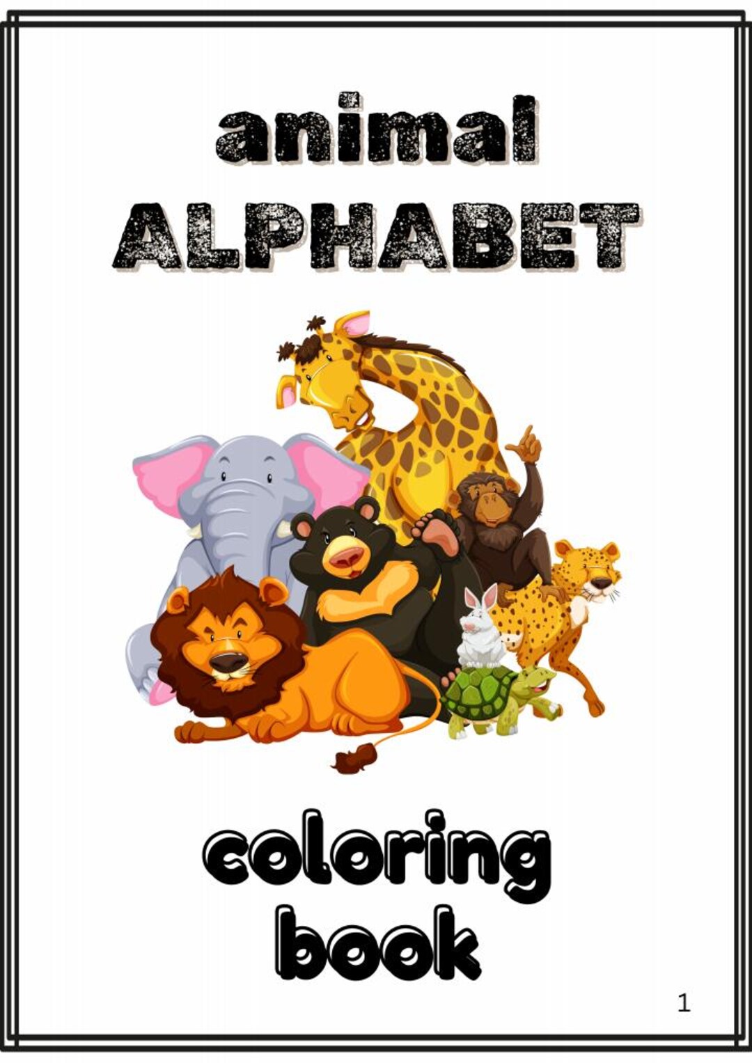 Animal Alphabet Coloring Book Printable | Digital Download ABC Coloring ...