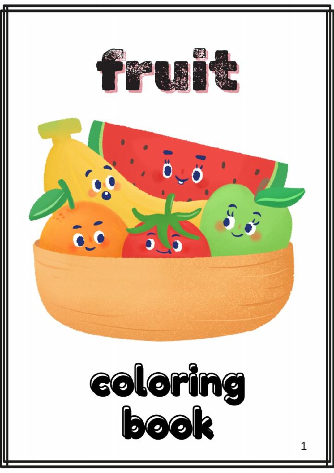 Printable Fruit Coloring Book for Preschool | Digital Download PDF ...