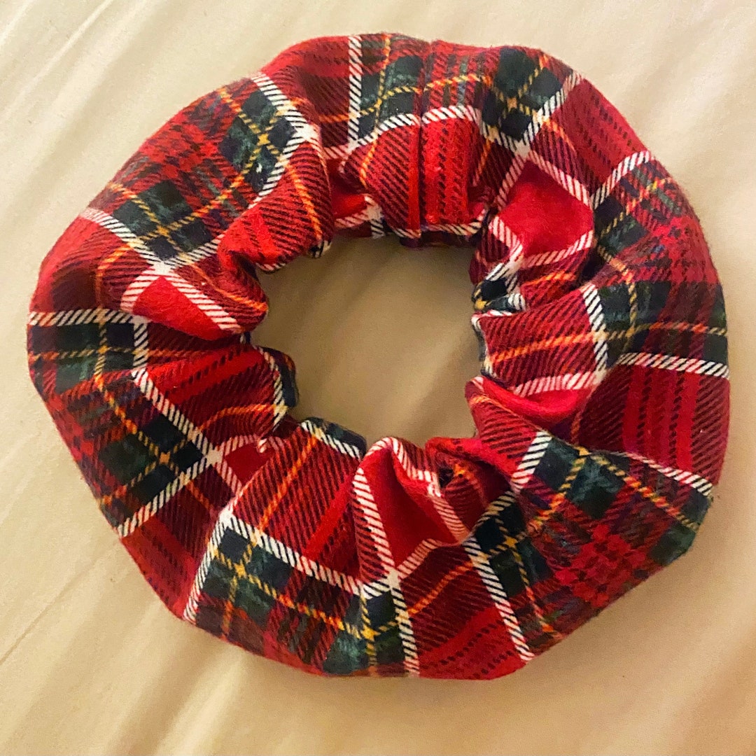 Plaid Scrunchies options:1 or 2 Pack - Etsy