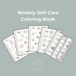 Weekly Self-care Coloring Book | Digital Print | Counselor & Therapist ...