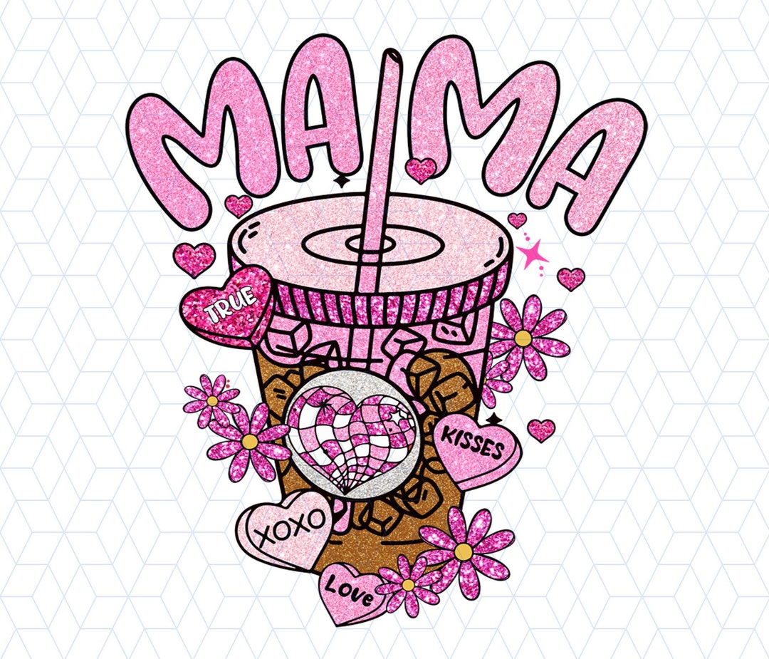 Mama Milk Tea Valentine Png, Mama Mini Matching Valentines Png ...