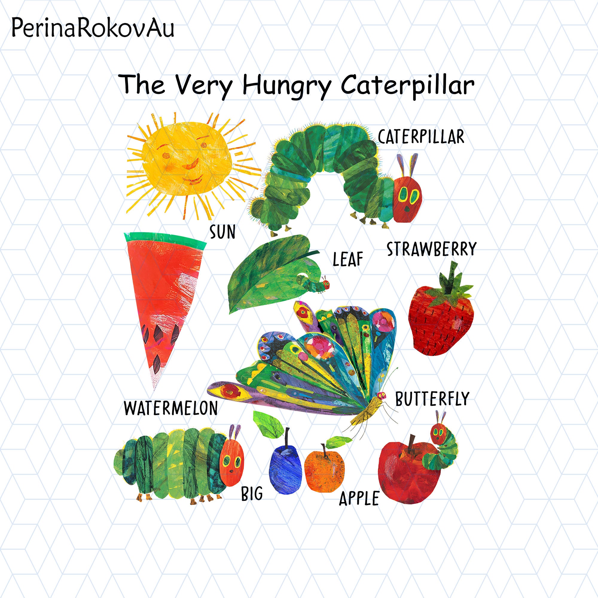 The Very Hungry Caterpillar Png, Cute Hungry Caterpillar Transformation ...
