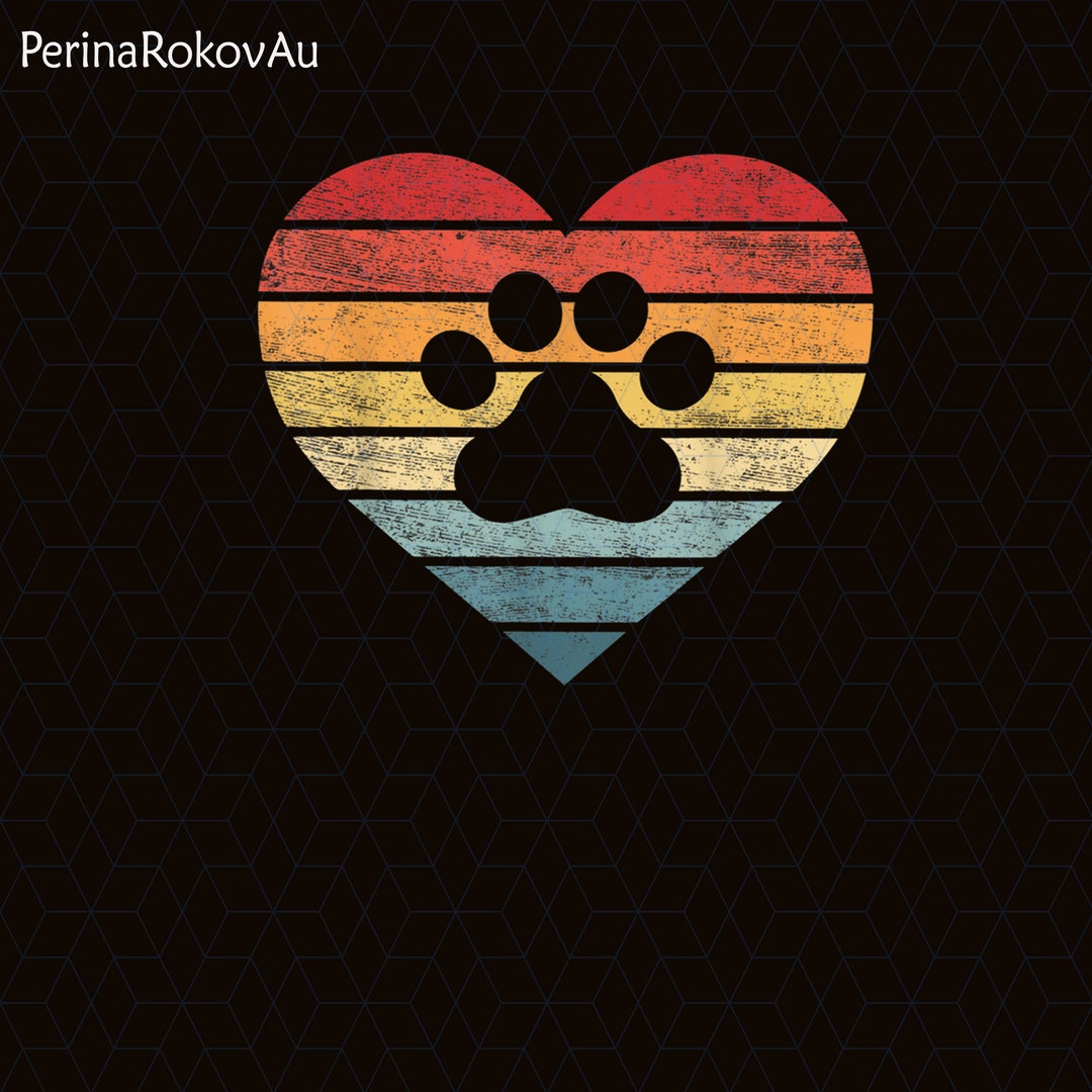 Veterinarian Vet Tech Png, Retro Sunset Paw Png, Dog Cat Lover Png, Vet ...