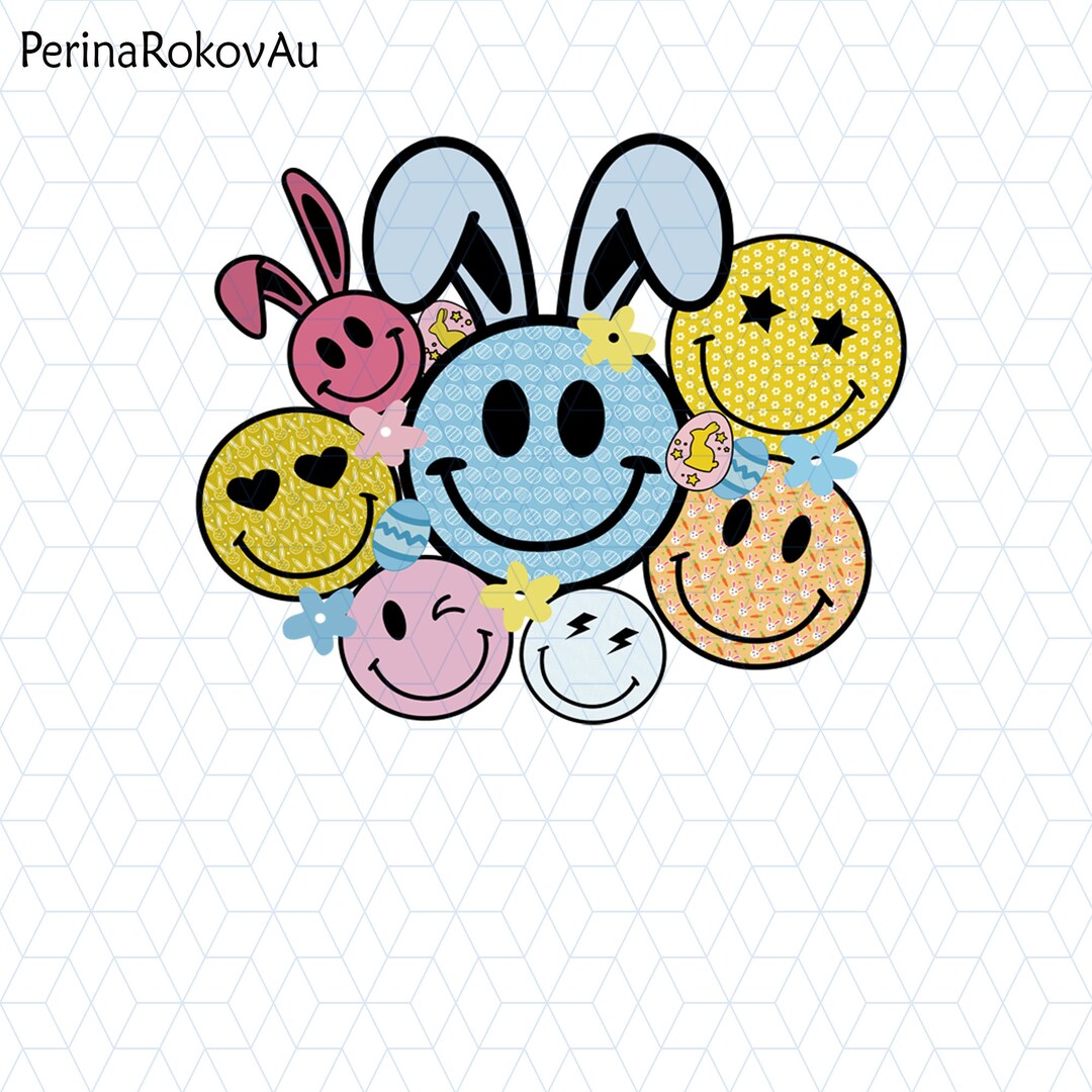 Easter Smiley Face Png, Easter Bunny Peep Png, Groovy Easter Shirt Png ...