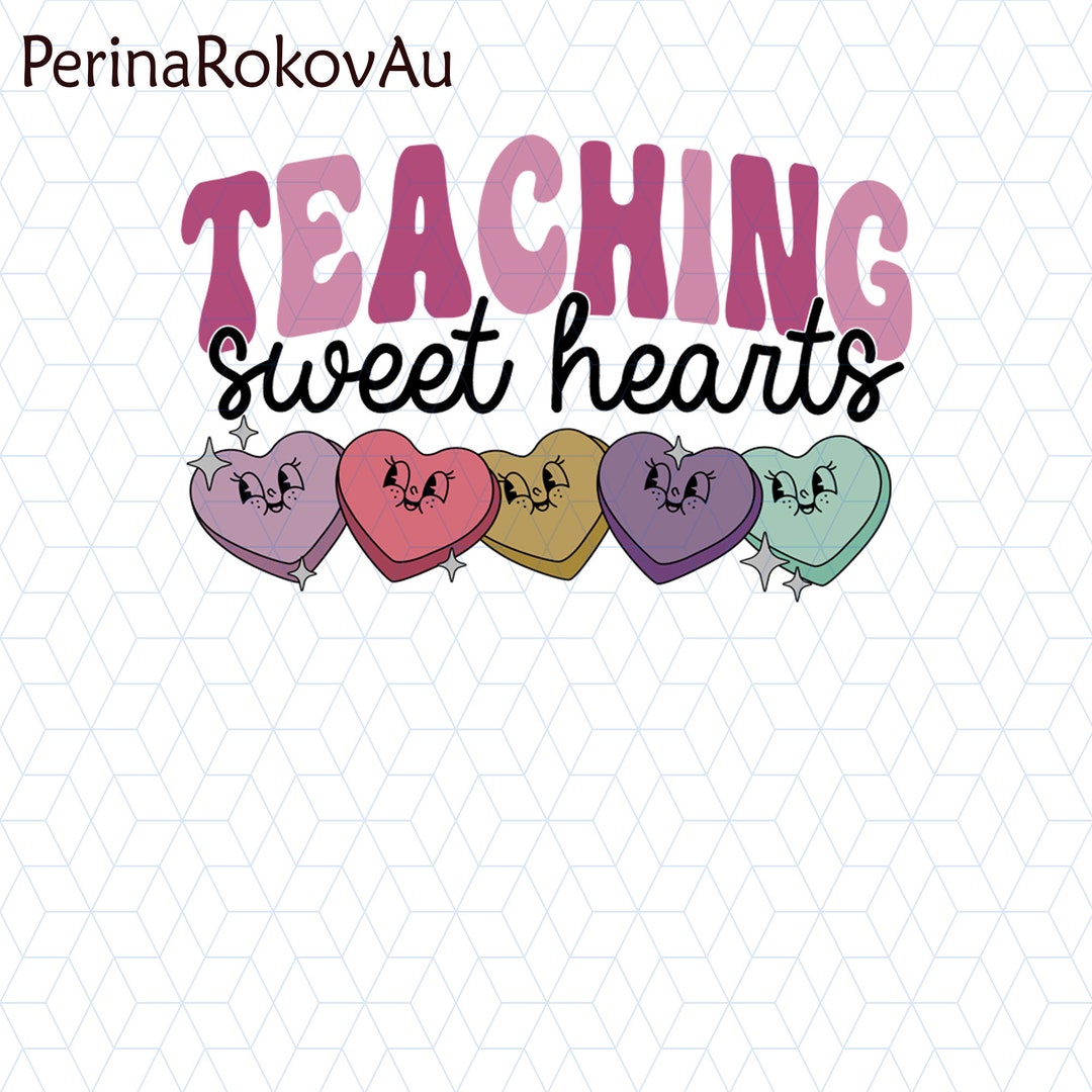 Teaching Sweethearts Png, Teacher Valentines Png, Valentines Png, Retro ...