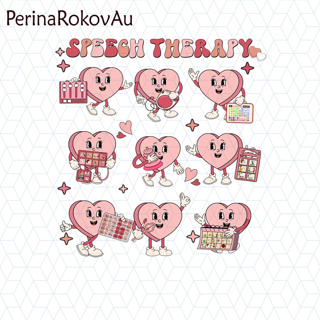 Speech Therapy Valentine Png Valentine's Day Gift for - Etsy