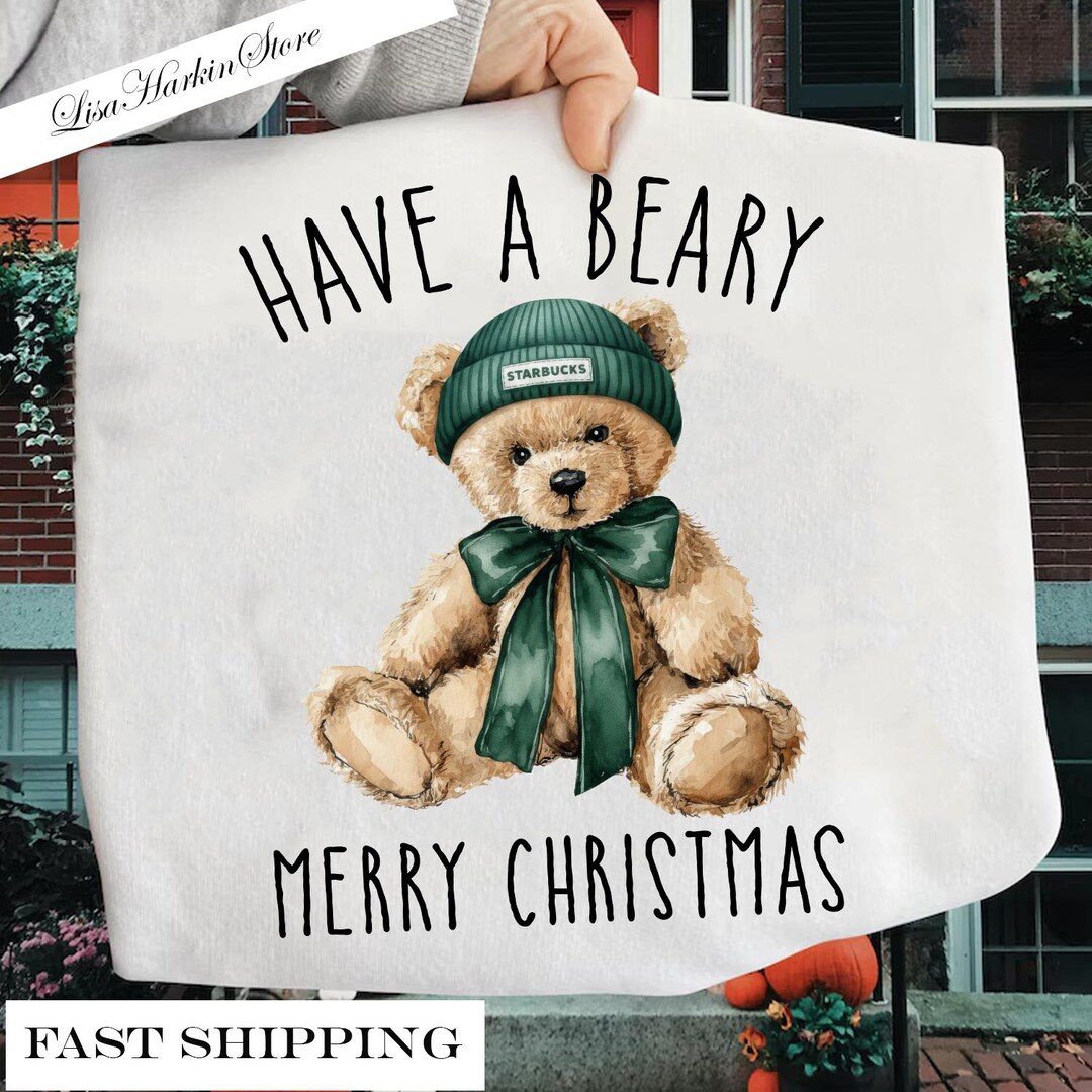 Have a Beary Christmas Bearista Bear Cup Shirt, Christmas Coquette Bow ...