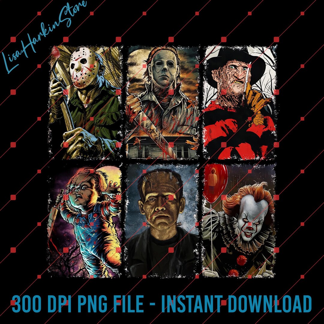 Retro Horror Character Halloween Png, Slashers Horror Killer Png ...