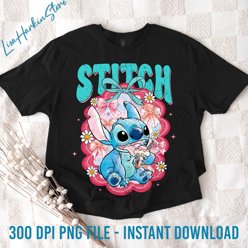 Coquette Stitch Bow Png, Lilo & Stitch Png, Cartoon Character Png ...