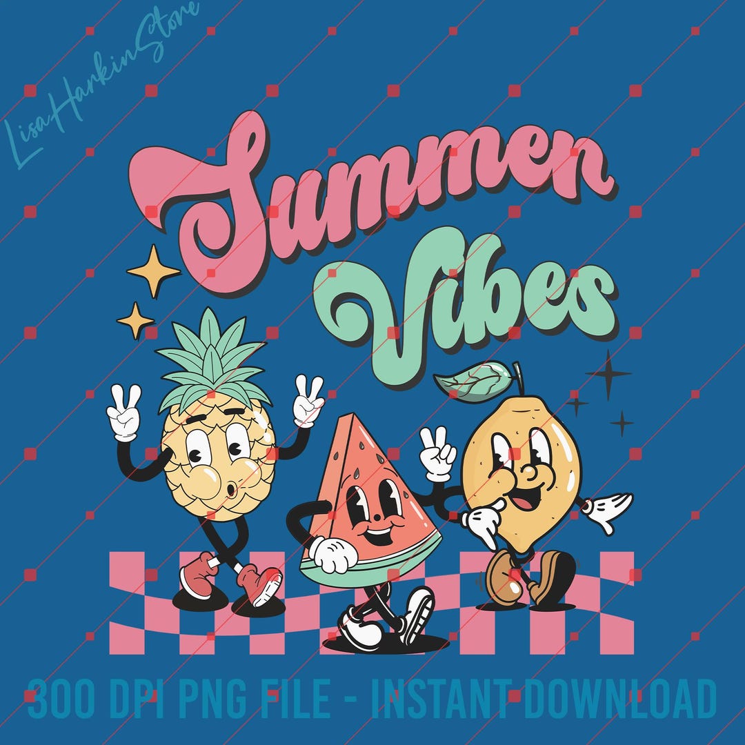 Sweet Summer Vibes Png, Summer Fruits Png, Pineapple Watermelon Lemon ...