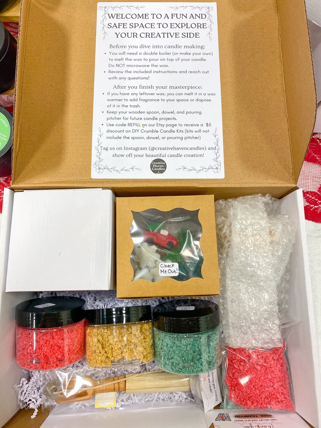 DIY Crumble Candle Kit Christmas Tree Farm Candle Easy - Etsy