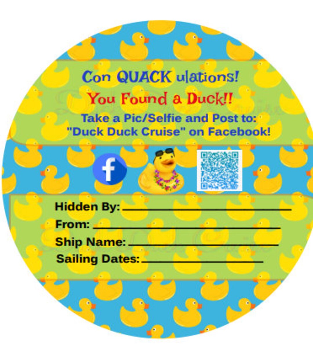 25 PHYSICAL Cruising Duck Tags: With or Without Personalization - Etsy