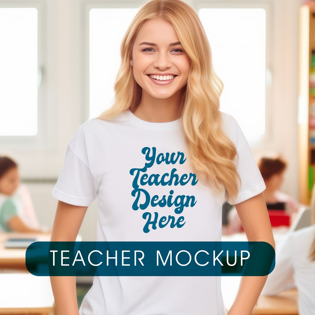 Teacher Tshirt Mockup, Back to School Tee Mockup, First Day of School ...