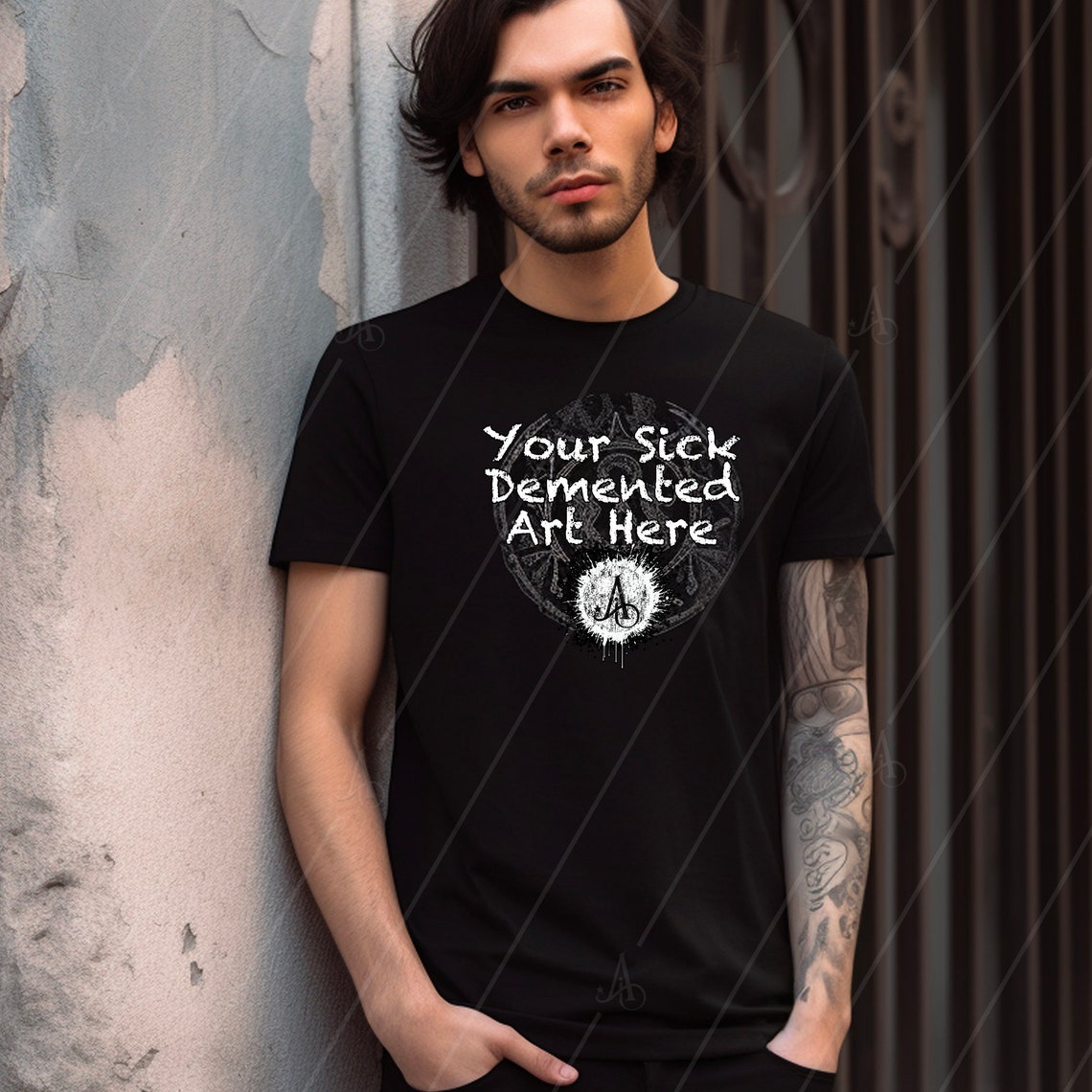 Goth T-shirt Mockup Mini Bundle, 12 Plus Mockups, Tattooed Punk Female ...