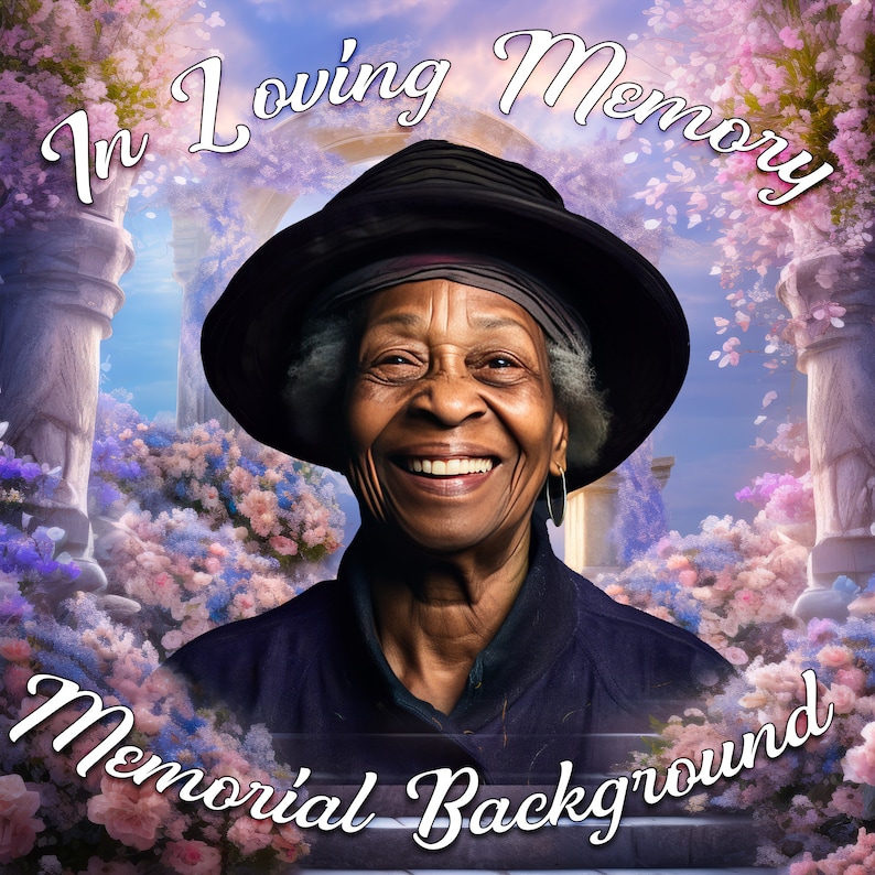 Customize in Loving Memory Art, Includes Image & Text Placement on ...