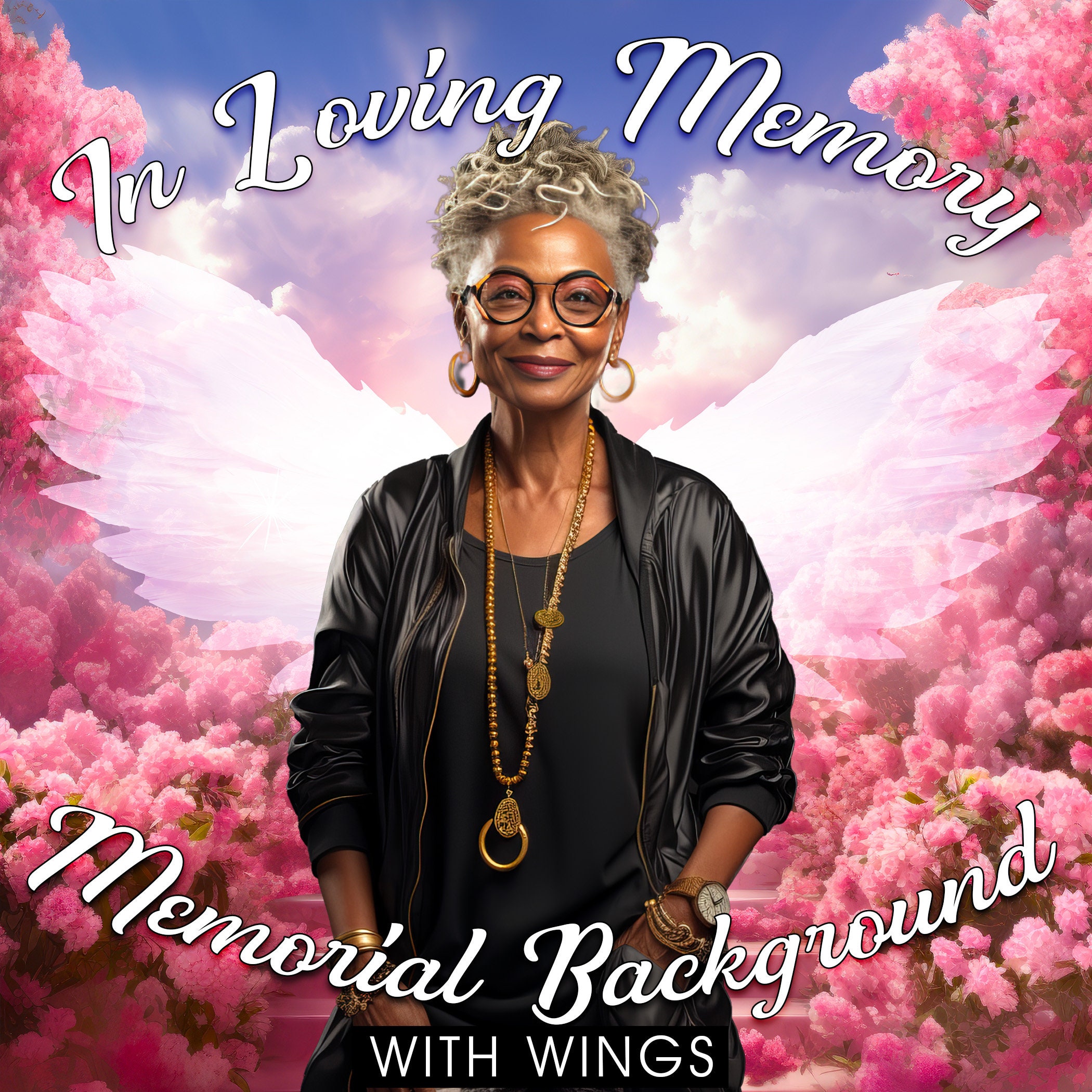 In Loving Memory Backdrop Mini Bundle, Memorial Background, Stairs to ...