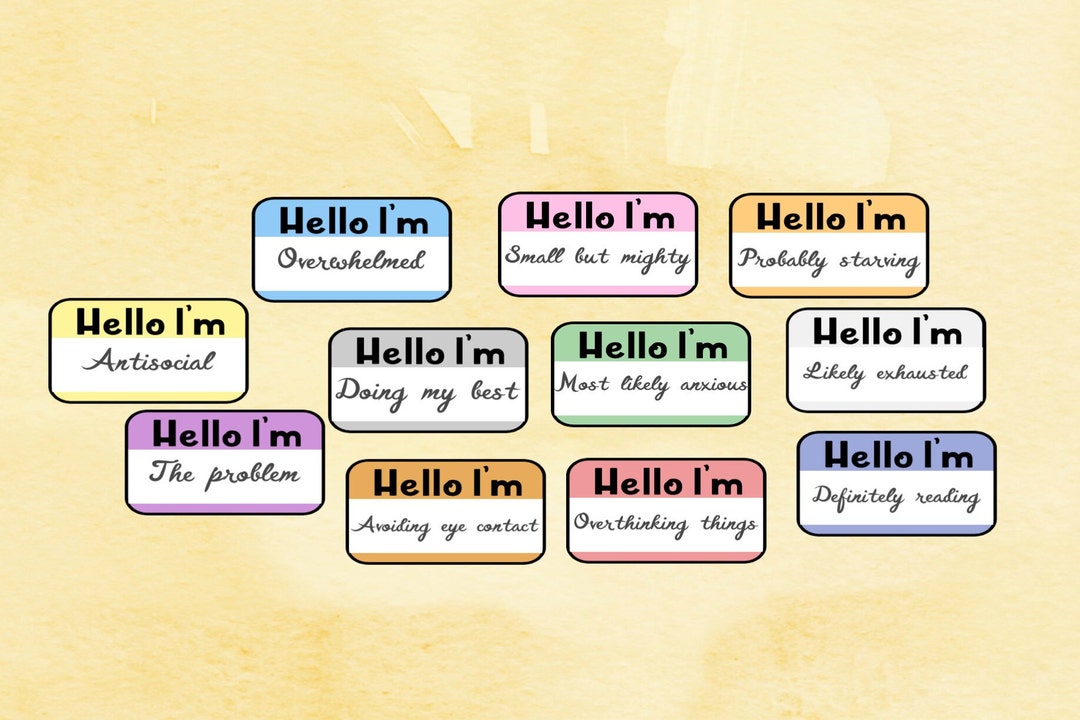 Hello I'm Stickers, Customer Hello I'm Stickers, Mental Health Stickers ...