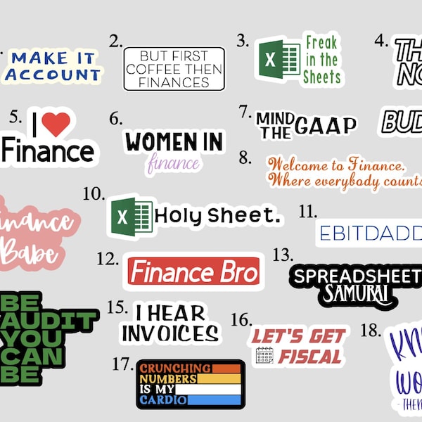 Finance Stickers - Etsy