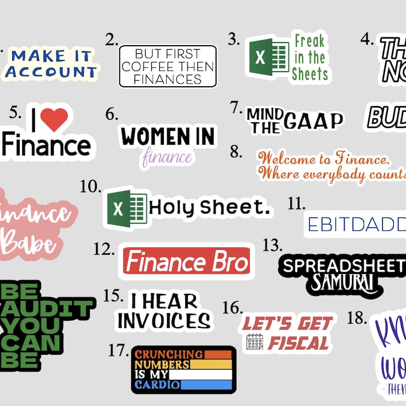Finance Stickers - Etsy